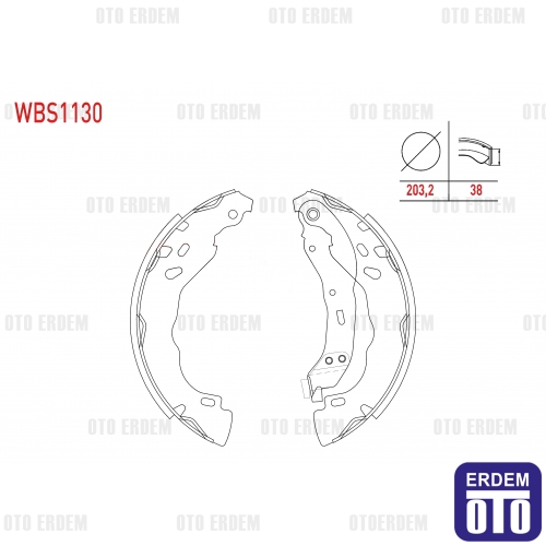 Dacia Logan Fren Pabucu Arka 2004-2012 WBS1130 AP08630 D4060-1HD3E ...