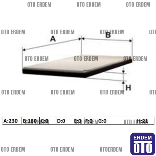 Fiat Bravo 2 Kabin Filtresi 71736776 46723435 SRD-SCA815 GRT-10405 GRT ...