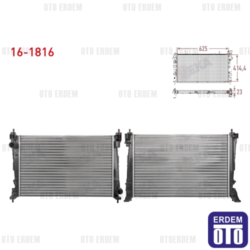Fiat Doblo 1.3 Mjt 2010 Su Radyatörü 16-1816 1300238 1300 287 16-1816B ...