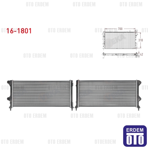 Fiat Doblo Su Radyatörü Mekanik 1.3 Mjt 2001-2010 16-1801 55174187 DEN ...