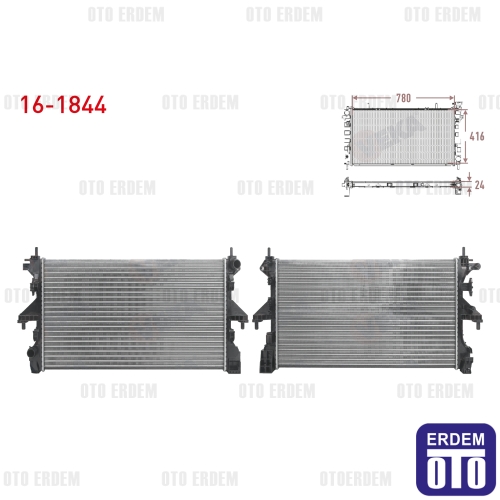 Fiat Ducato Su Radyatörü Mekanik 2.3 Mjt 2014- 16-1844 1382421080 ...