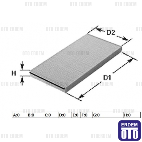 Fiat Panda Kabin Filtresi 77366065 77366065 - 46723321 46723321 ...