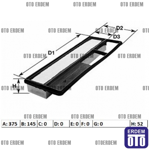 Fiat Pratico Hava Filtresi 51775324 51775324E OPR-51775324E 55183265 ...