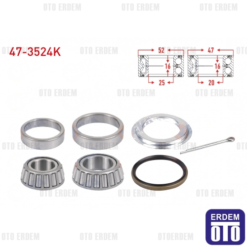 Renault 12 Toros Arka Tekerlek Rulman 1971-2000 47-3524K 7701460641 ...
