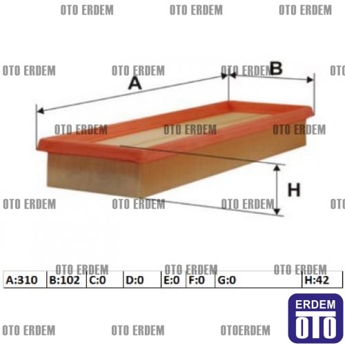 Renault Laguna 1 Hava Filtresi 7701047285 7701477096 7701047285 ...