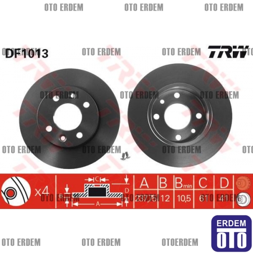 Renault R9 Ön Fren Diski 7701204282 7701204282 7700704705 8200208337 ...
