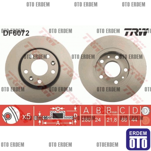 Scenic 3 Ön Fren Disk Takımı (TRW) 402060010R 402060010R 360704023400 ...