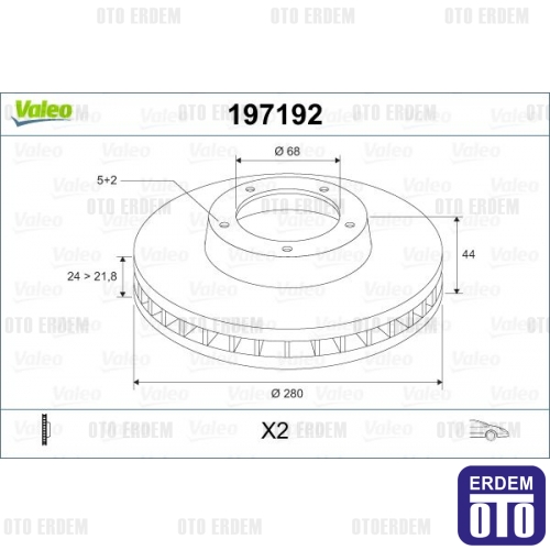Scenic 3 Ön Fren Diski Havalı 280Mm Valeo 402060010R 402060010R ...