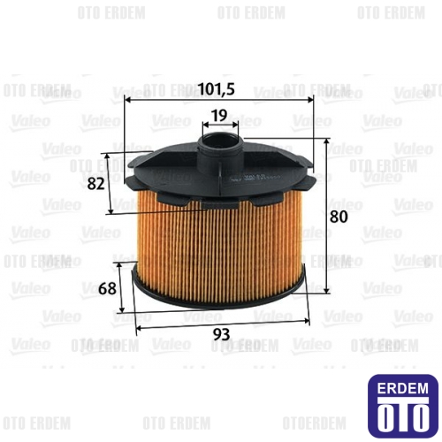 Scudo Mazot Filtresi 1.9D Valeo 9628890680 DEL-HDF514 1906A9 190649 ...